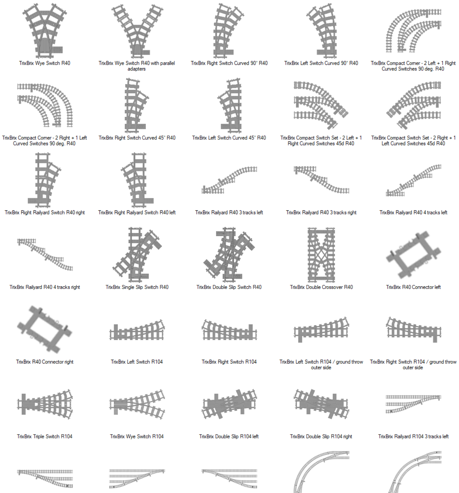 TrixBrix Track Library – MattzoBricks