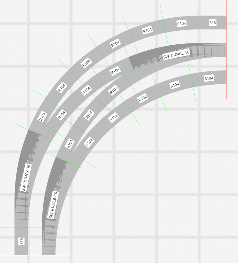 Geometry: R104 Curved Switches – MattzoBricks