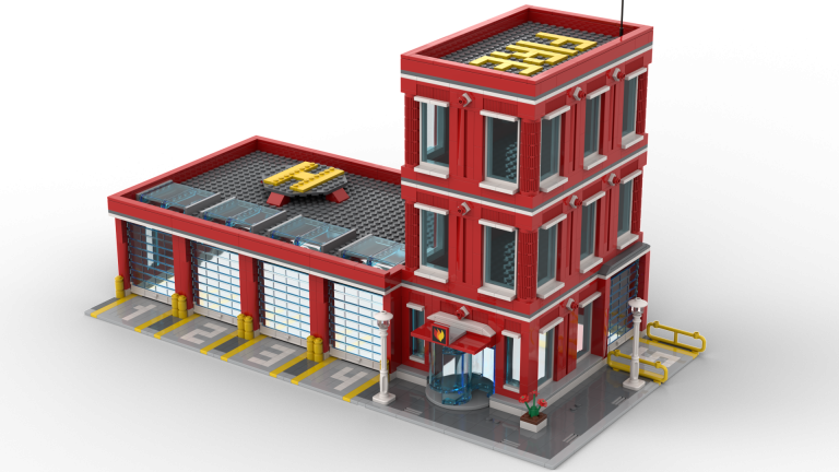 Modular LEGO Fire Stattion – MattzoBricks