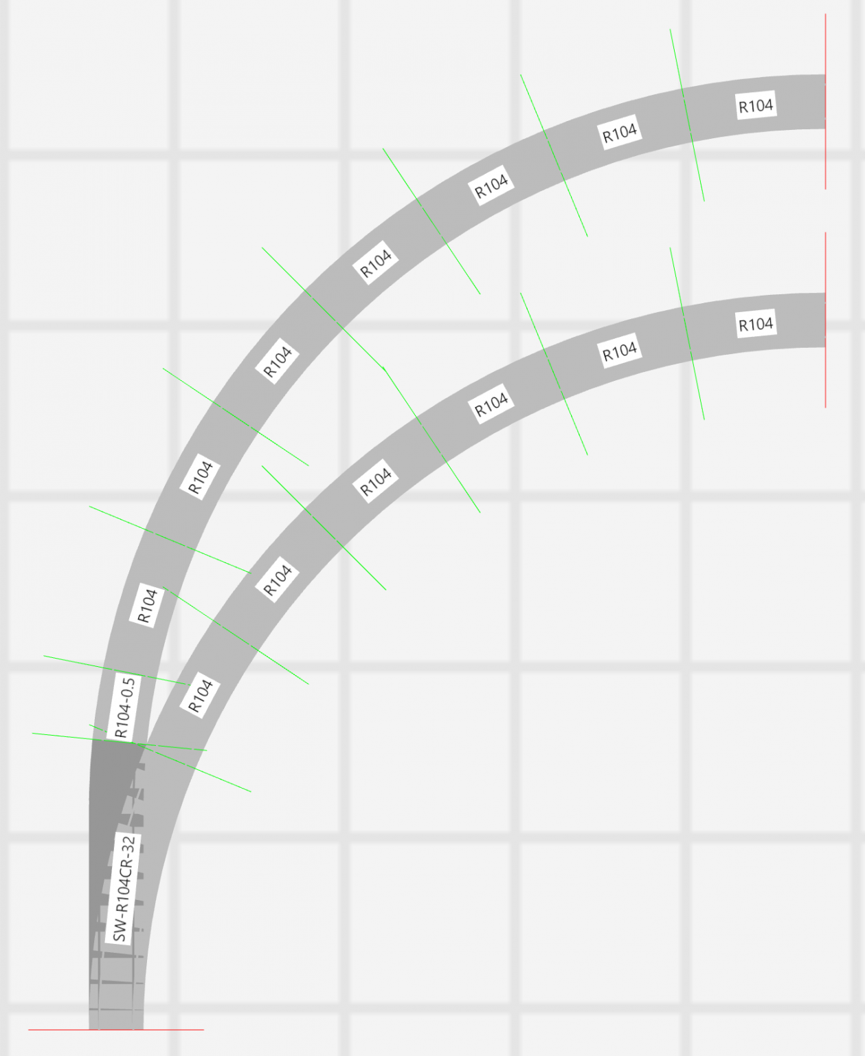 Geometry: R104 Curved Switches – MattzoBricks