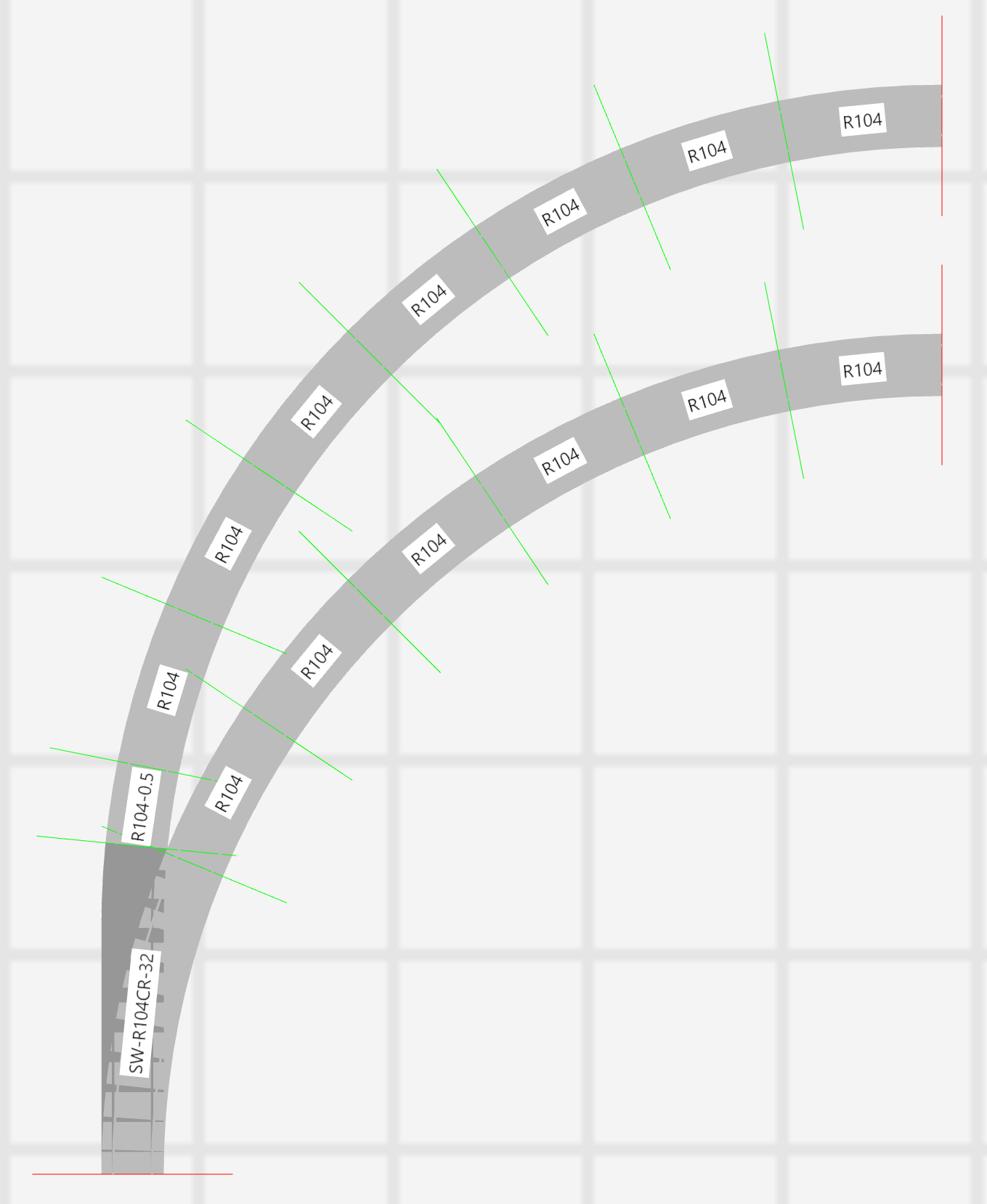 Geometry: R104 Curved Switches – MattzoBricks